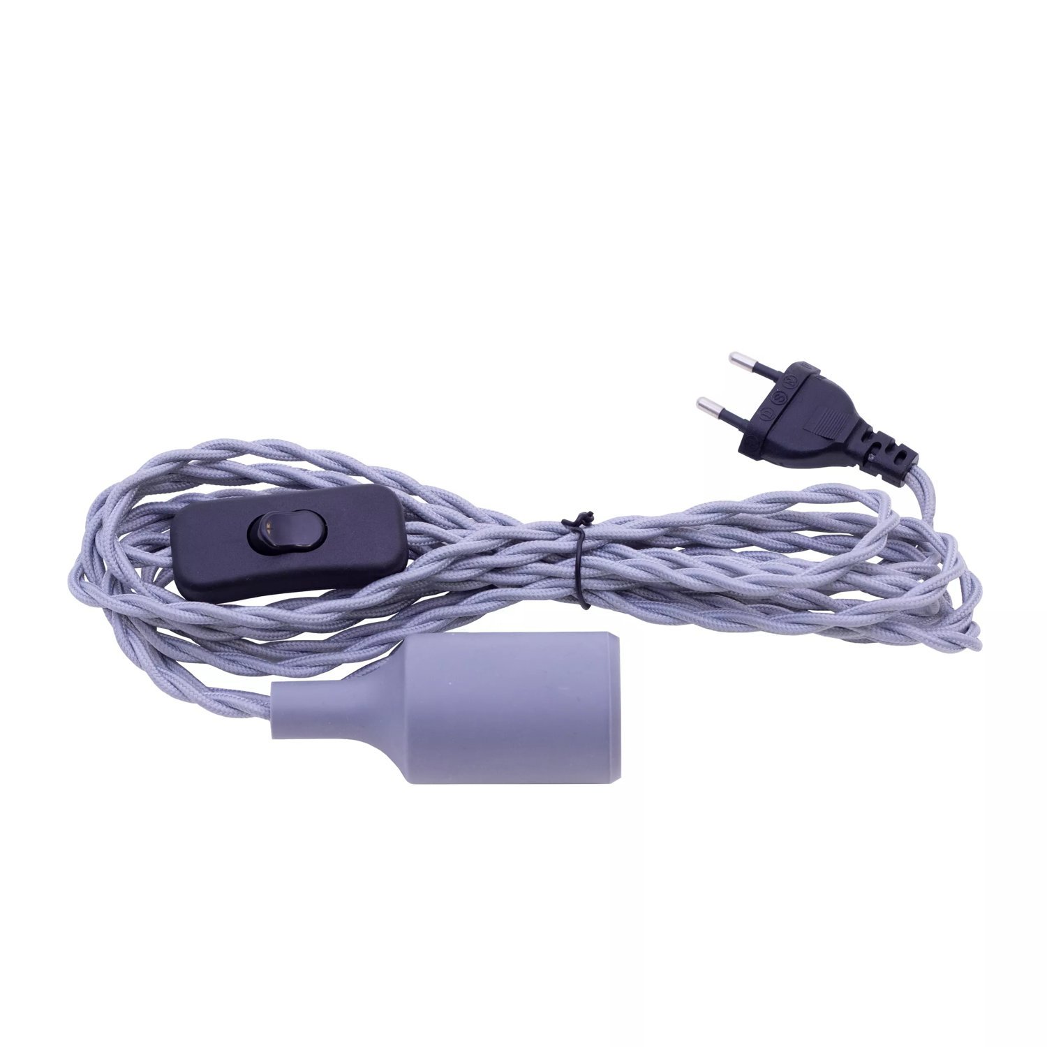 Lamphållare med sladd Helix Grå L:4 m