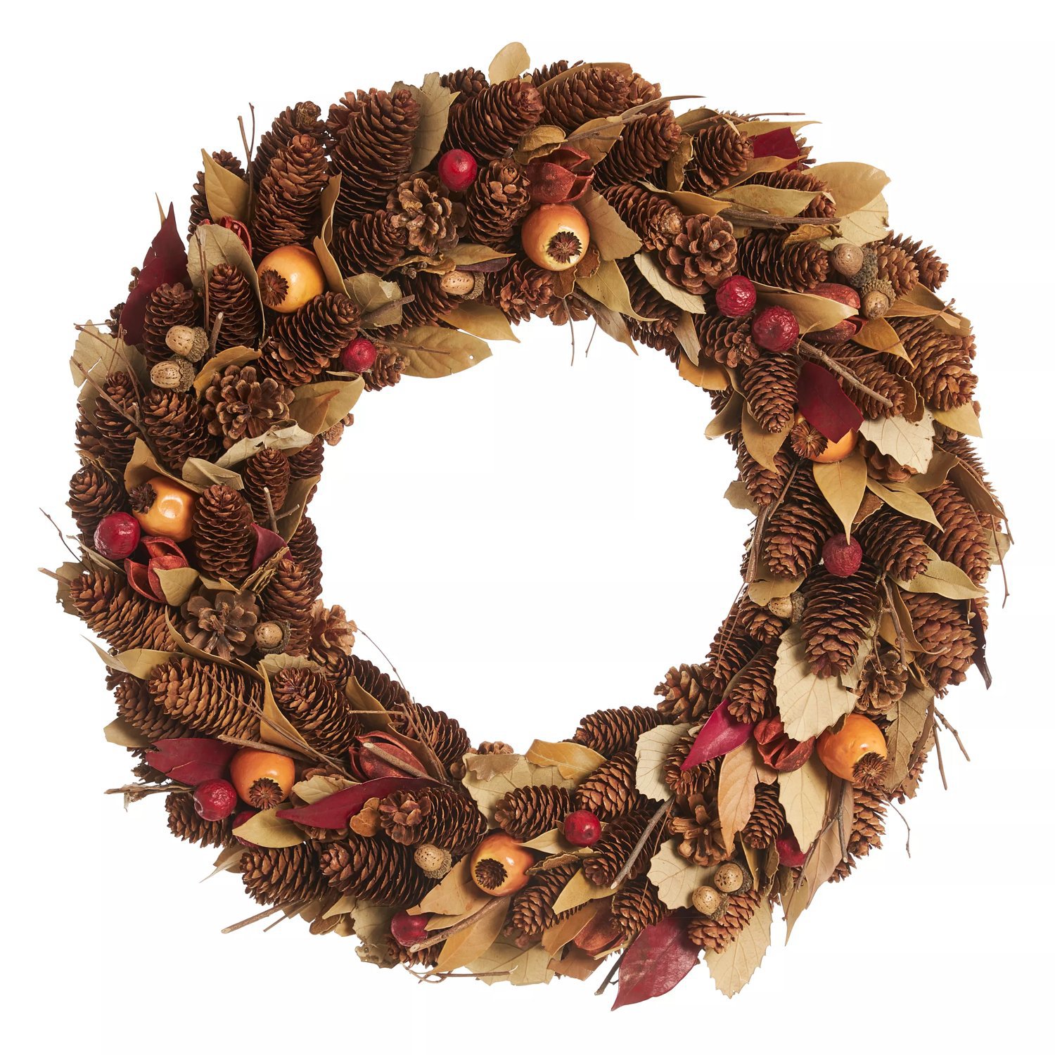 Dörrkrans Lager Brun/Beige/Orange/Röd D:53 cm