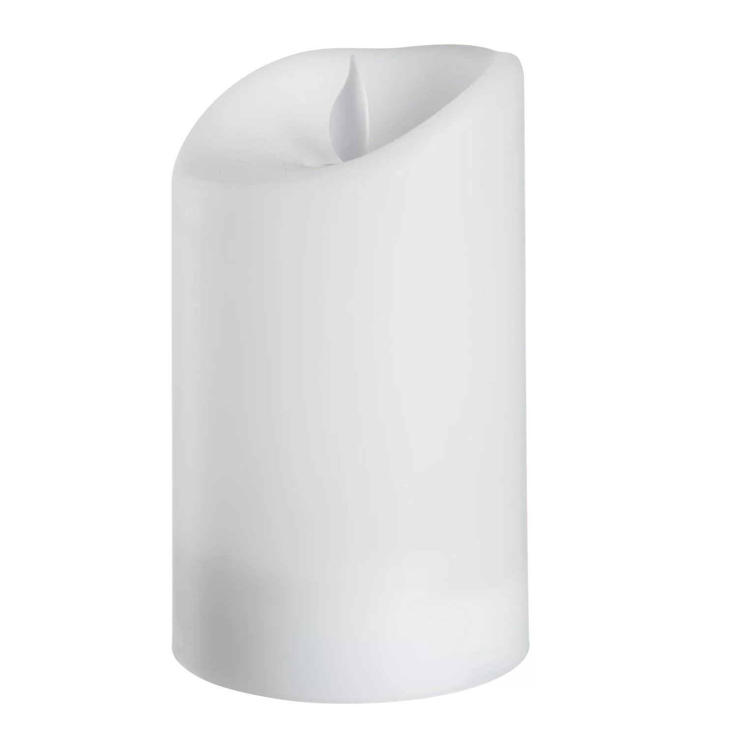 Blockljus LED Vit B:7.5 cm H:15 cm