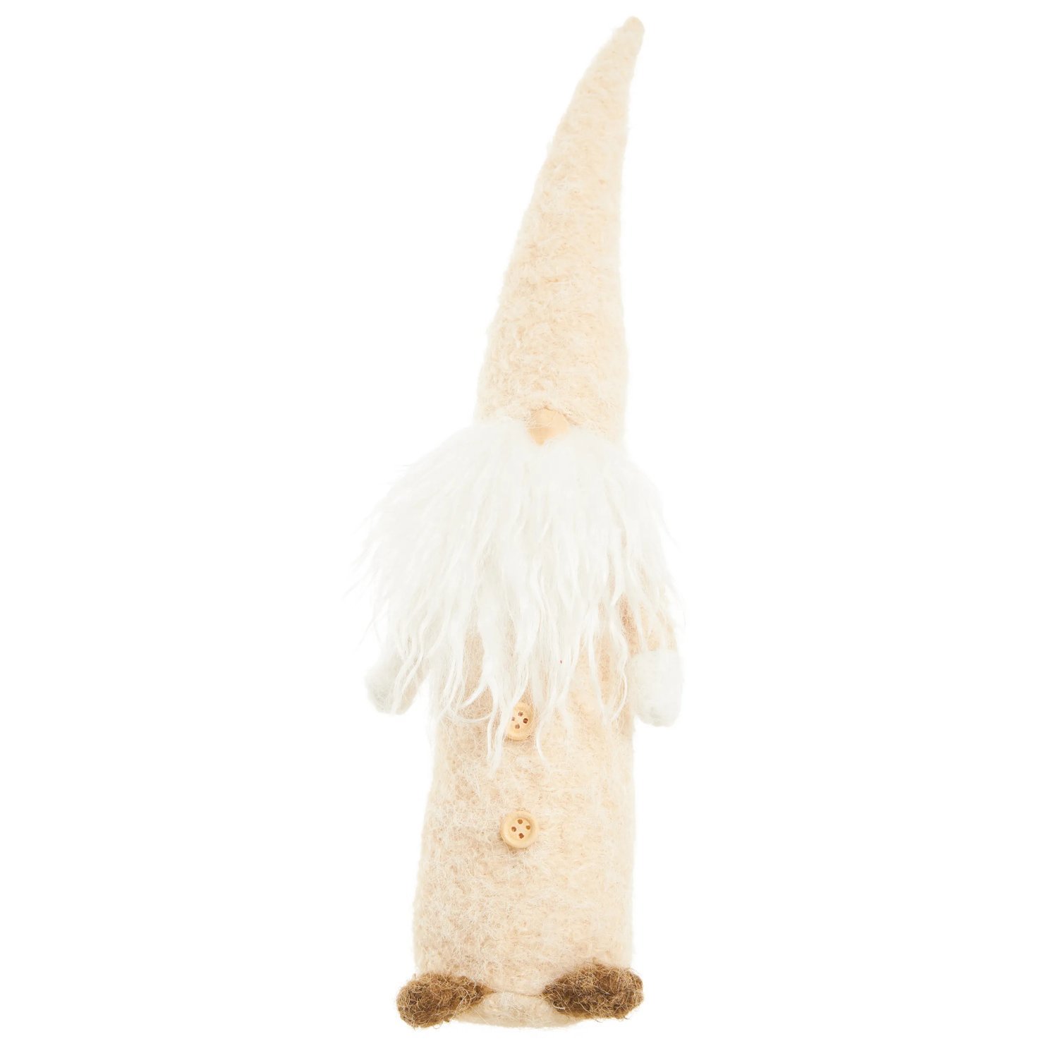 Tomte Tord Beige/Vit B:7.5 cm H:36 cm