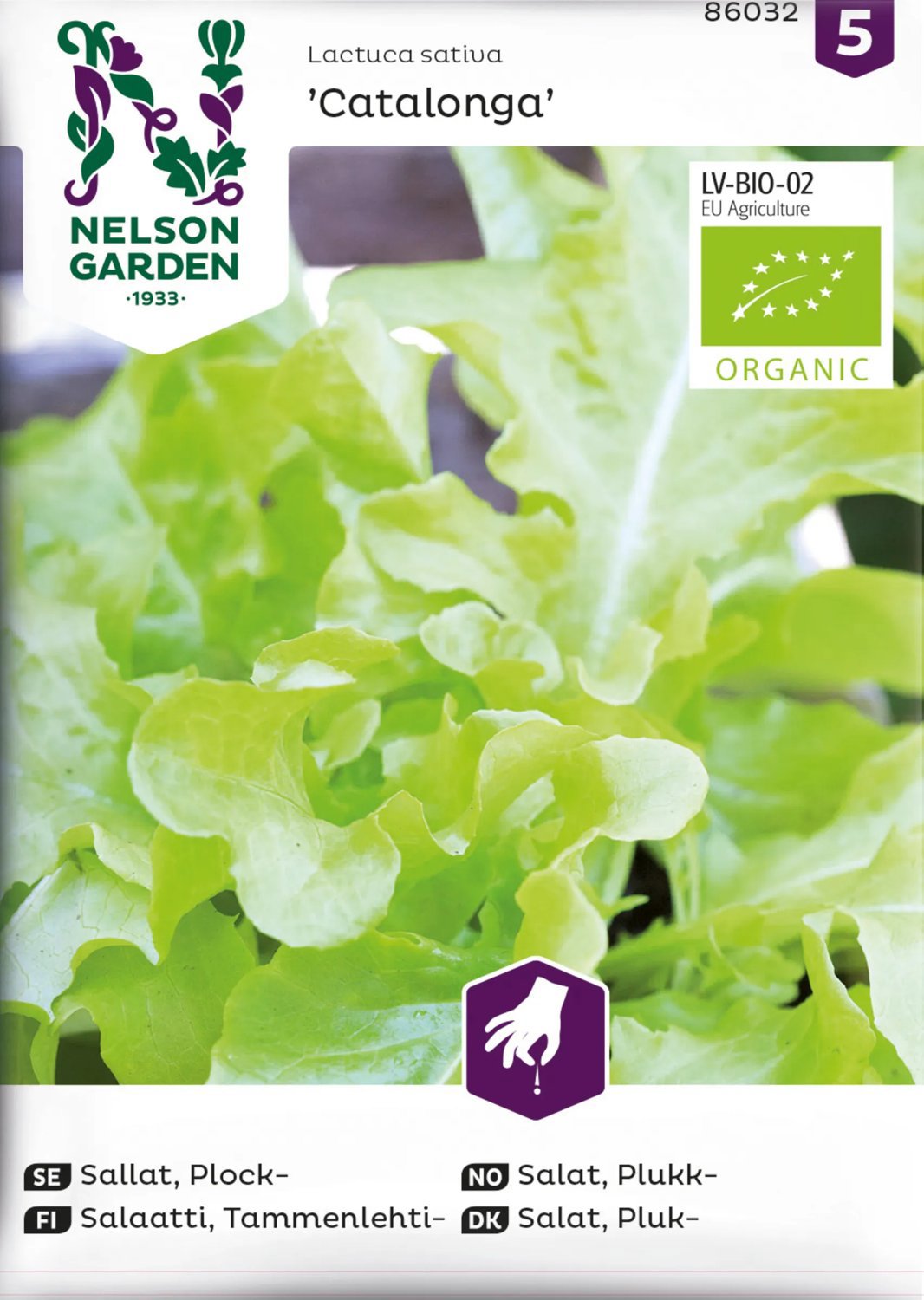Plocksallat 'Catalonga' Organic 100 st
