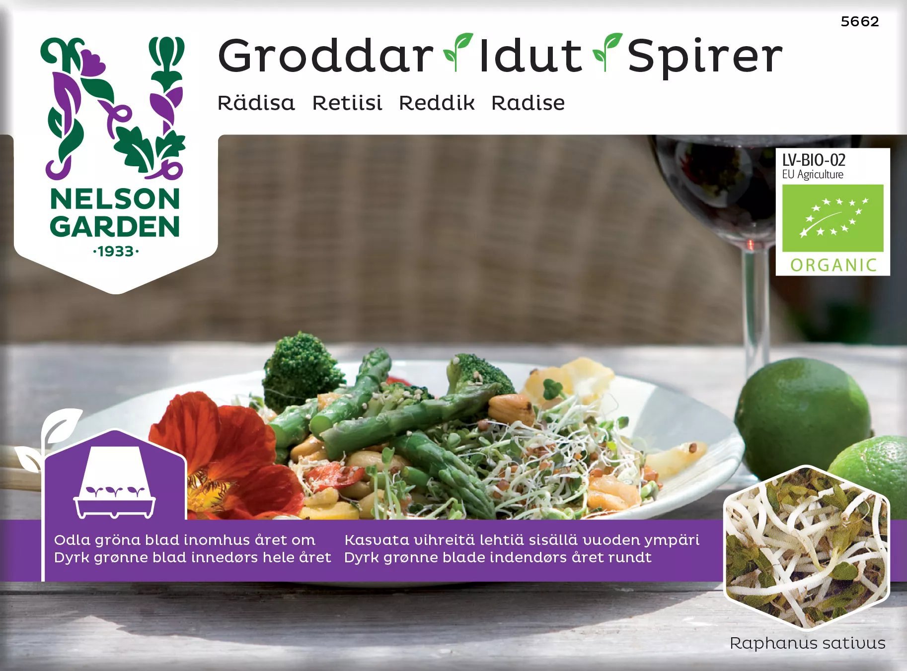 Groddar, Rädisa EU-Organic