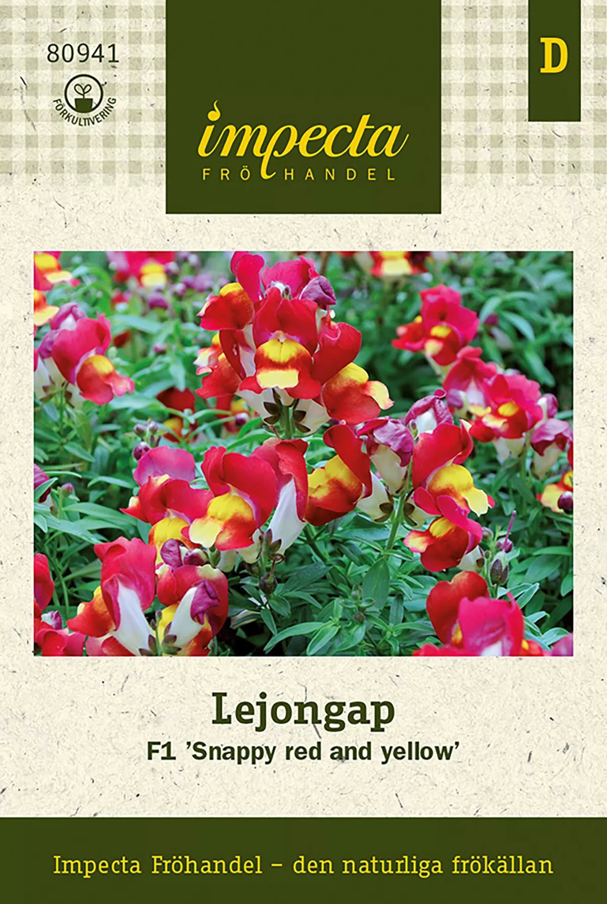 Lejongap 'Snappy Red & Yellow' 40 st